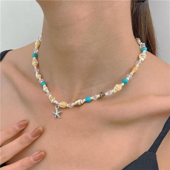 Jewelry | Seashell Conch Surfer Choker Necklaces Beach Handmade Choker ...